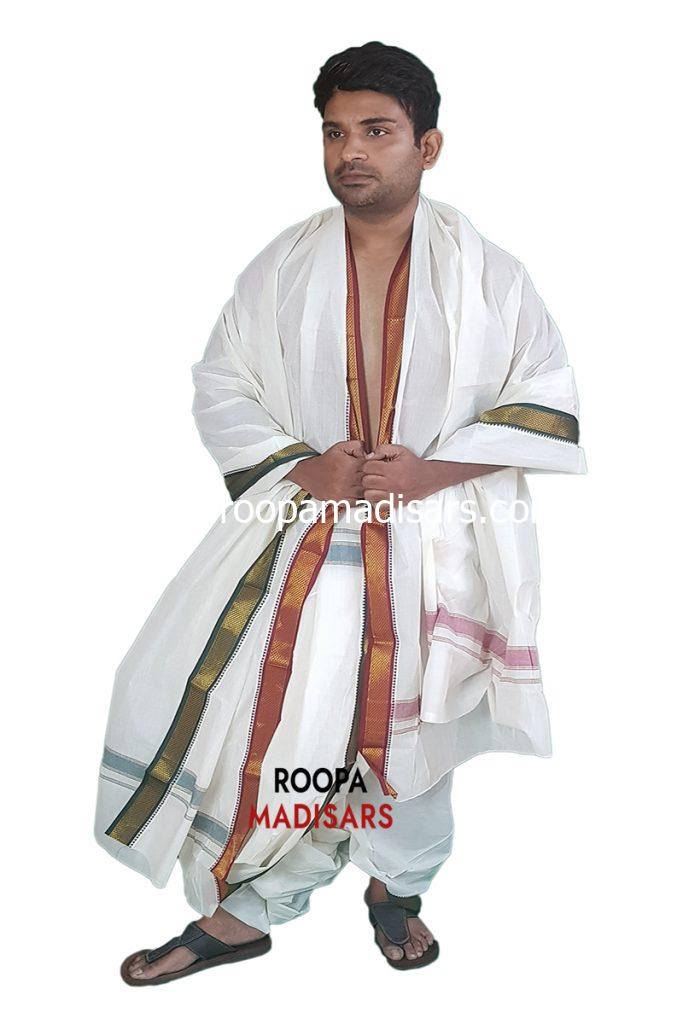 Men's Cotton Readymade Panchakacham Dhotis with lining and inner pocket ...